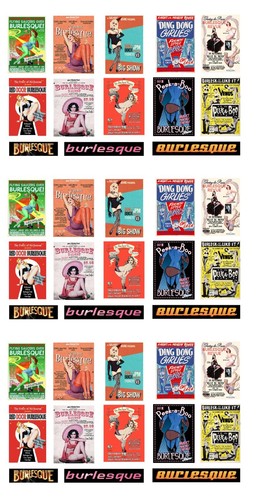 1/87 HO scale model burlesque theater posters | eBay