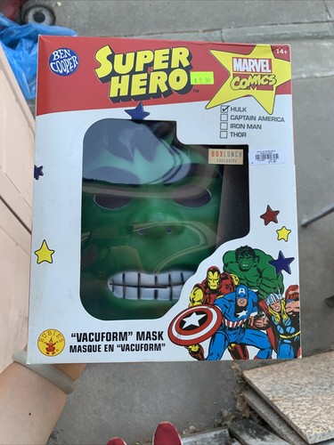 Incredible Hulk Ben Cooper Vacuform Mask Marvel Avengers Halloween ...