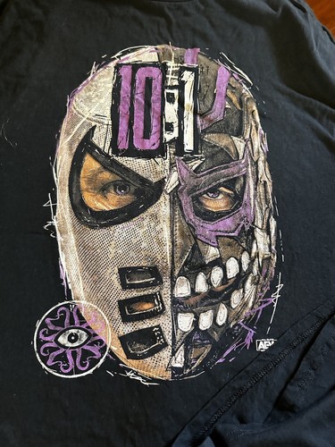 AEW OFFICIAL ONE TIME WORN DARK ORDER PRESTON VANCE/EVIL UNO MASK XXL ...