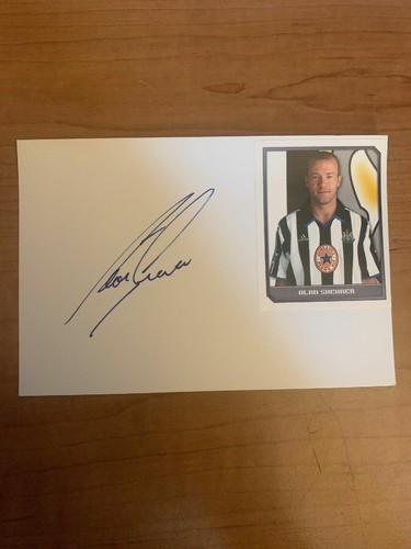 ALAN SHEARER - SOCCER - AUTOGRAPH SIGNED - INDEX CARD - AUTHENTIC ...