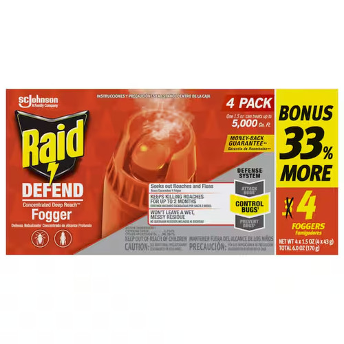 Raid® Concentrated Deep Reach Pest Killer, Fogger for Roaches 1.5 fl oz ...