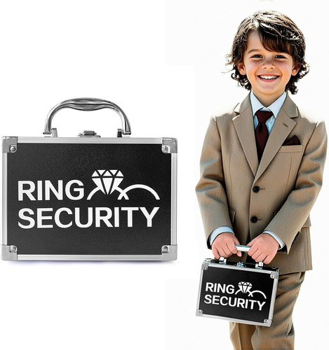 Ring Bearer Security Briefcase with Holder Pad, Wedding Security Case ...