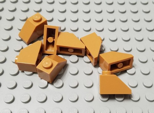 LEGO Lot of 8 Medium Dark Flesh 2x1 Roof Slope Pieces | eBay