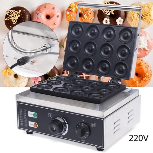 12 Löcher 1500W Antihaft Waffelmaschine Elektrische Doughnut Baker ...