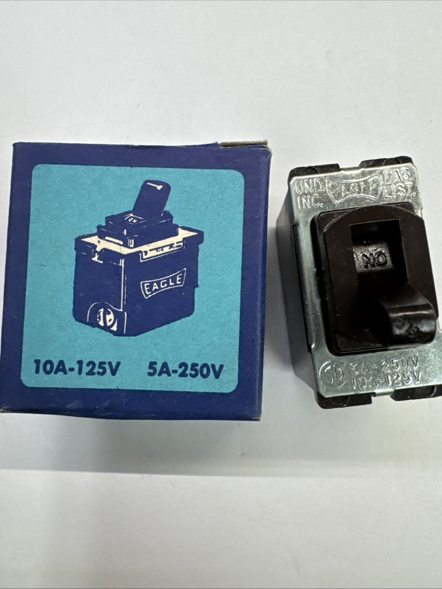 Eagle Industrial Toggle Switches EAGLE Ivory Single Gang Quiet Toggle ...