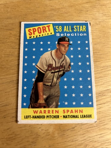 Warren Spahn Braves 1958 Topps All-Star No. 494 | eBay