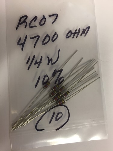 4700 OHM 1/4 WATT 10% CARBON RESISTORS RC07 10PCS | eBay