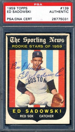 Ed Sadowski PSA DNA Signed 1959 Topps Rookie Autograph | eBay