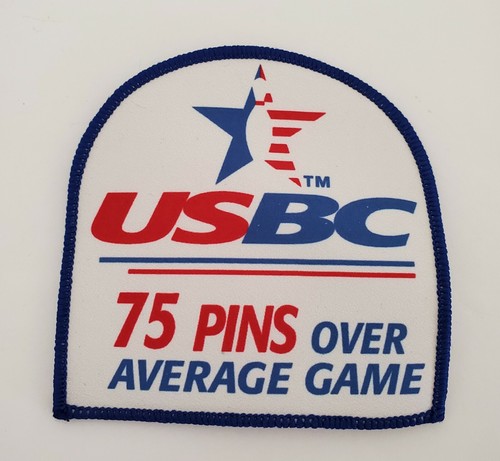 RARE United States Bowling Congress 75 pins over average game patch ...