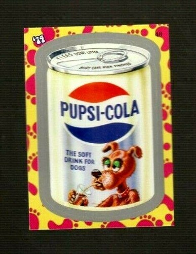 2008 Wacky Packages Flashback 1 {FB1} Silver Border "PUPSI~COLA" #48 ...