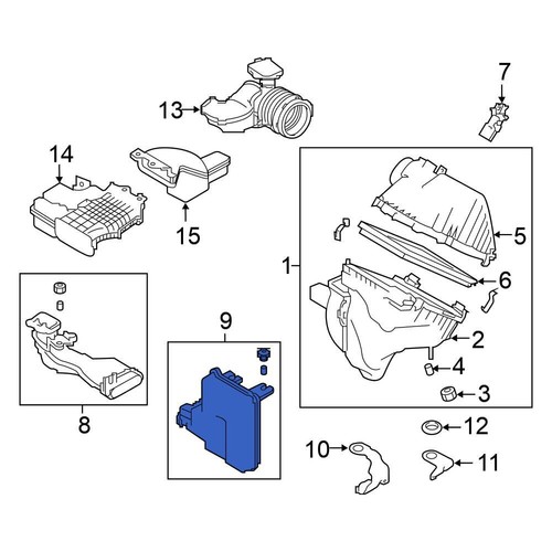 For Nissan Altima 2019-2024 Nissan 165856CA0A Left Engine Air Intake ...