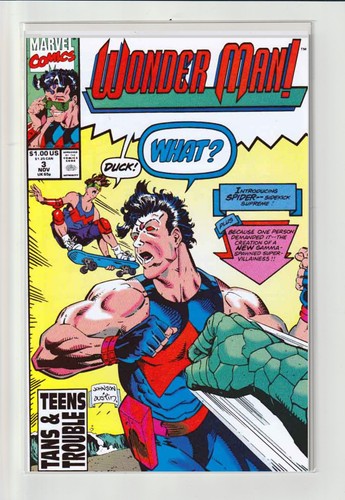 Wonder Man #3 (1991) 1st Appearance of Gamma-Burn & Spider, Marvel ...