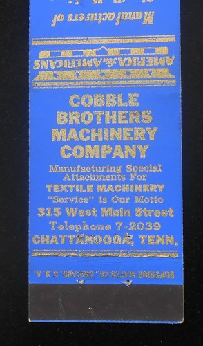 1940s Cobble Brothers Machinery Company Chenille Machines Textile ...