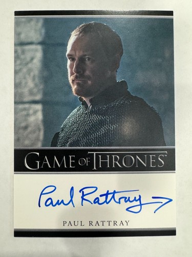 2023 Game of Thrones Art & Images Paul Rattray Bordered Autograph Card ...