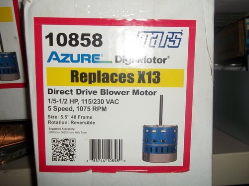 1/5 - 1/2 HP 1075 RPM 115/230 X13 MOTOR mars # 10858 | eBay