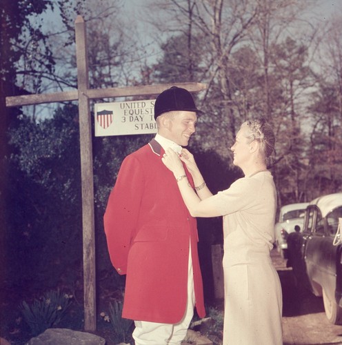 KF11-825 1956 FRANK DUFFY TRAINING @ TRYON U.S. OLYMPICS 2 1/4" ORIG ...