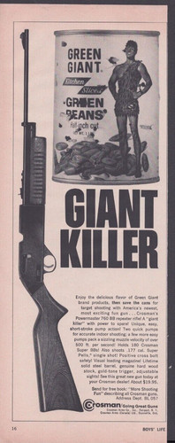 1967 Print Ad Crosman Arms Fairport NY Giant Killer Powermaster 760 BB ...