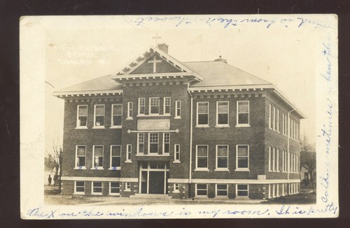 RPPC CARROLL IOWA HIGH SCHOOL BUILDING VINTAGE REAL PHOTO POSTCARD IA ...