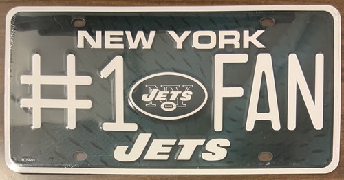 NEW YORK JETS 6"x12" METAL #1 FAN LICENSE PLATE CAR NEW RICO ️ | eBay