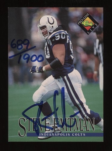 1994 Steve Emtman Classic Pro Line Live Auto Autograph #0689/1900 *NICE ...