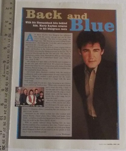 Marty Raybon original ONE magazine clipping page PHOTO article | eBay