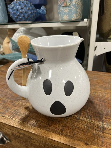 2023 New Halloween Ghost Drink Juice Pitcher With Spoon Mudpie Like | eBay