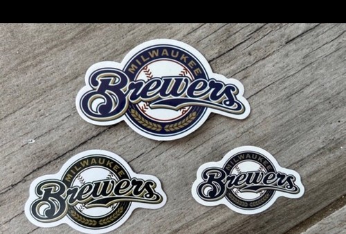 Milwaukee Brewers - MLB Team Logo - decals/stickers (lot of 3) approx 1 ...