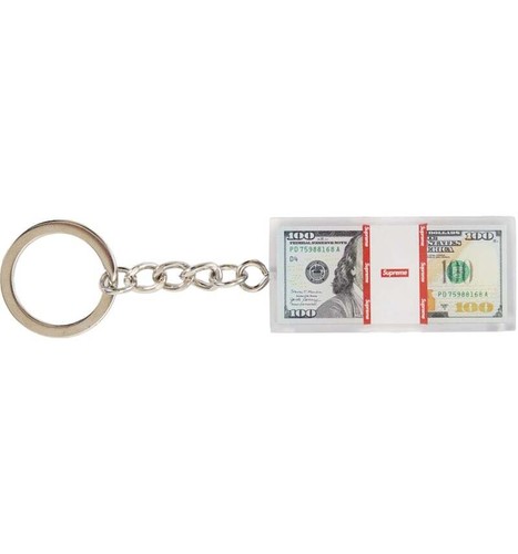 New - Supreme FW24 Hundred Dollar Bill Cash Money Clear Paperweight Keychain | eBay