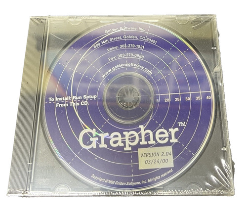 Vintage Golden Software Grapher Software Version 2.04 Sealed | eBay