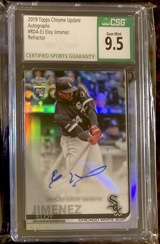 Eloy Jimenez 2019 Topps Chrome Update Auto RC Autograph CSG 9.5 Gem ...