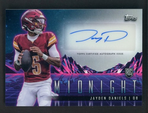 2024 Topps Midnight #RHS-JD Jayden Daniels Commanders Rookie RC Auto | eBay