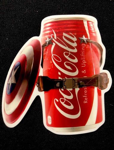 Vintage Coca-Cola Sticker With American Shield On It. Size 2 1/2 x 2 1/ ...