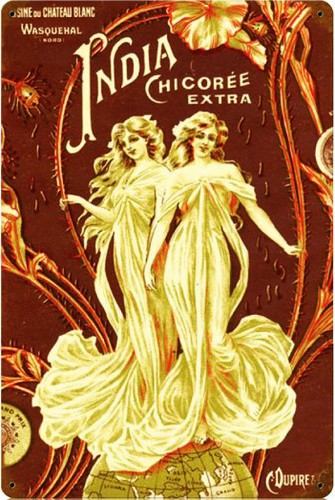 India Coffee Vintage Pin-Up Metal Sign | eBay