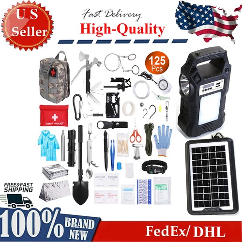 First Aid Bug out Military Prepper Kit /Portable Power Station Solar ...