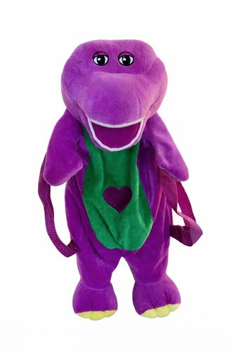 Vintage Barney & Friends Plush Kids' Zip-Pocket Backpack Purple ...