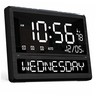 8" Large Digital LED Day Clock 6-Alarm Time Week Date Calendar Dementia ...