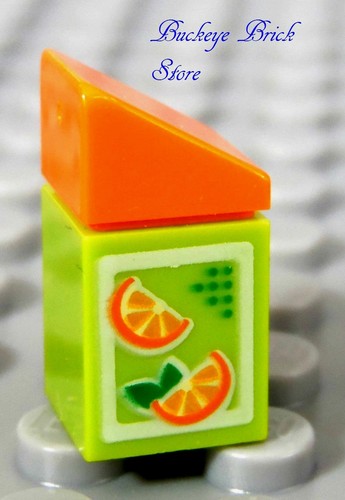 NEW Lego Minifig 1 X 1 Brick ORANGE JUICE Carton Food Kitchen Minifig ...