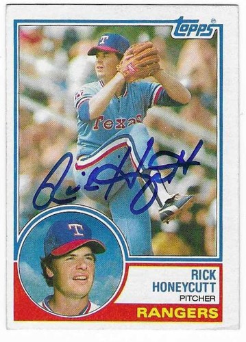 RICK HONEYCUTT 1983 TOPPS AUTOGRAPHED SIGNED # 557 TEXAS RANGERS | eBay