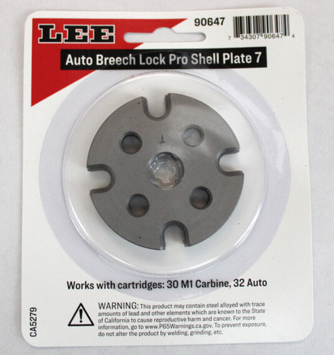 Lee 90647 Auto Breech Lock Pro Shell Plate # 7 30 M1 Carbine 32 Auto ...