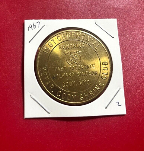 1967 Kalif Temple 60TH An Kefar Cody Shrine Club Maçonnique Token | eBay