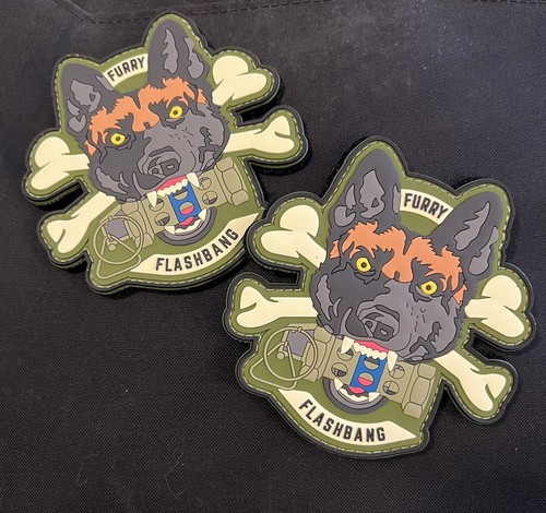 Furry Flashbang!! k9 morale patch. | eBay