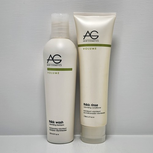 AG Hair Thikk Wash Shampoo 8 oz & Rinse Volumizing Conditioner 6 oz DUO ...