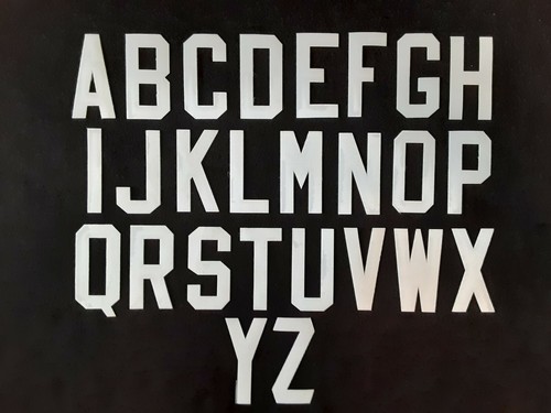 Tackle Twill Letters 3" Block Font NHL, NFL, NBA MLB Authentic 3 ...