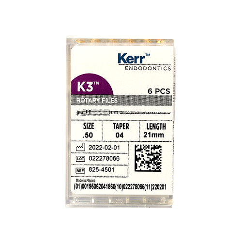 Endodontic Shaping 25mm K3 NiTi Files By Kerr (6/Pack) | eBay