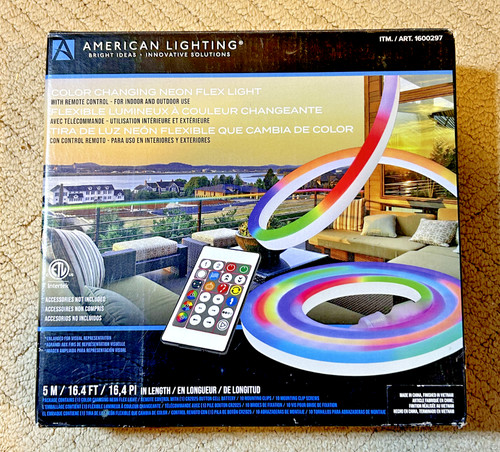 American Lighting Color Change Neon Flex Light W/ Remote Control 16.4 ...