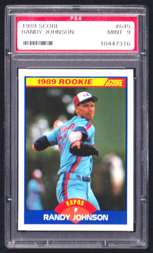 Hall of Famer / RANDY JOHNSON / ROOKIE / 1989 Score #645 / PSA 9 / FREE ...