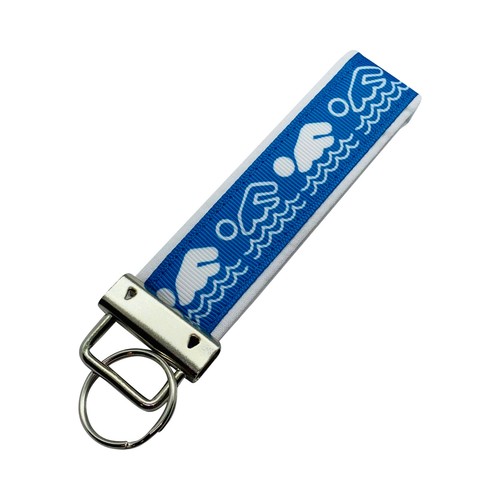 Swimming Key Chain, Swim Key Fob, Swimmer Fabric Keychain on White ...