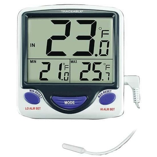 Traceable Calibrated Jumbo Fridge/Freezer Digital Thermometer -58 to ...