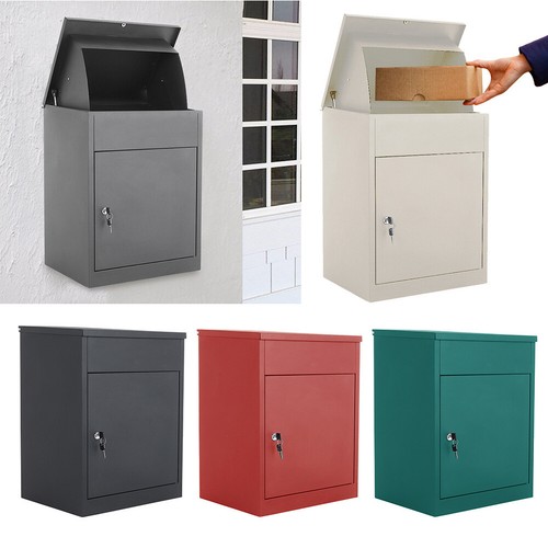 Wall Mounted Parcel Delivery Drop Box Letter Post Box Mailbox Outdoor ...