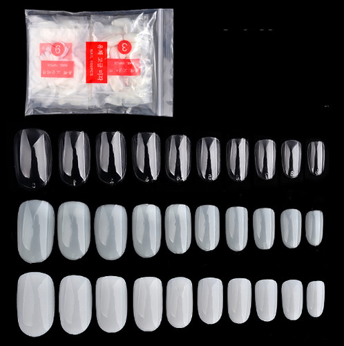 500PCS Oval Acrylic false Nail Fake Decorations Stickers Beauty Tool | eBay
